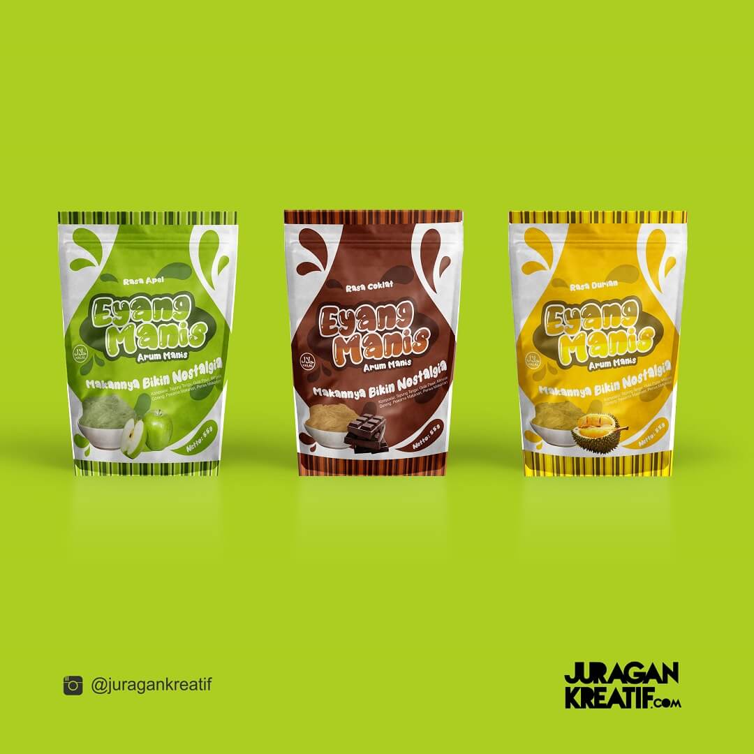 Portofolio Jasa Eyang Manis - Packaging Sticker - JURAGAN KREATIF