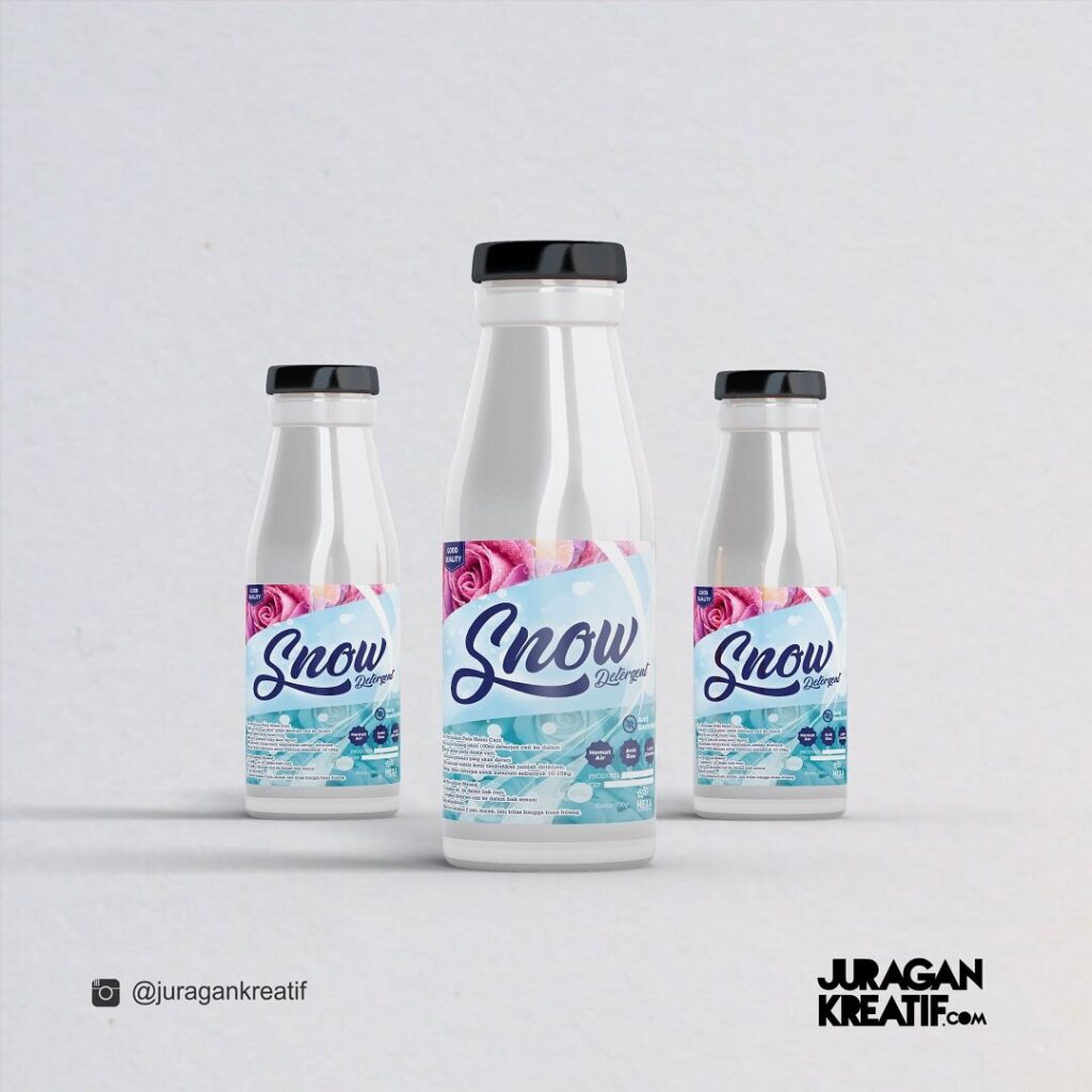 Portofolio Hexa Kimia - Packaging Sticker Snow Botol 5174 - JURAGAN KREATIF