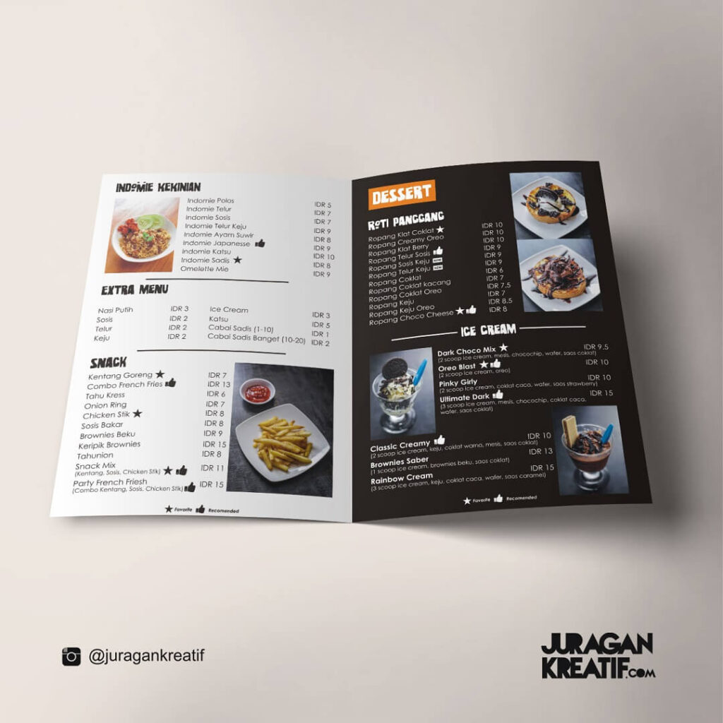 √ Jasa Desain Buku Menu Profesional dan Murah - JURAGAN KREATIF