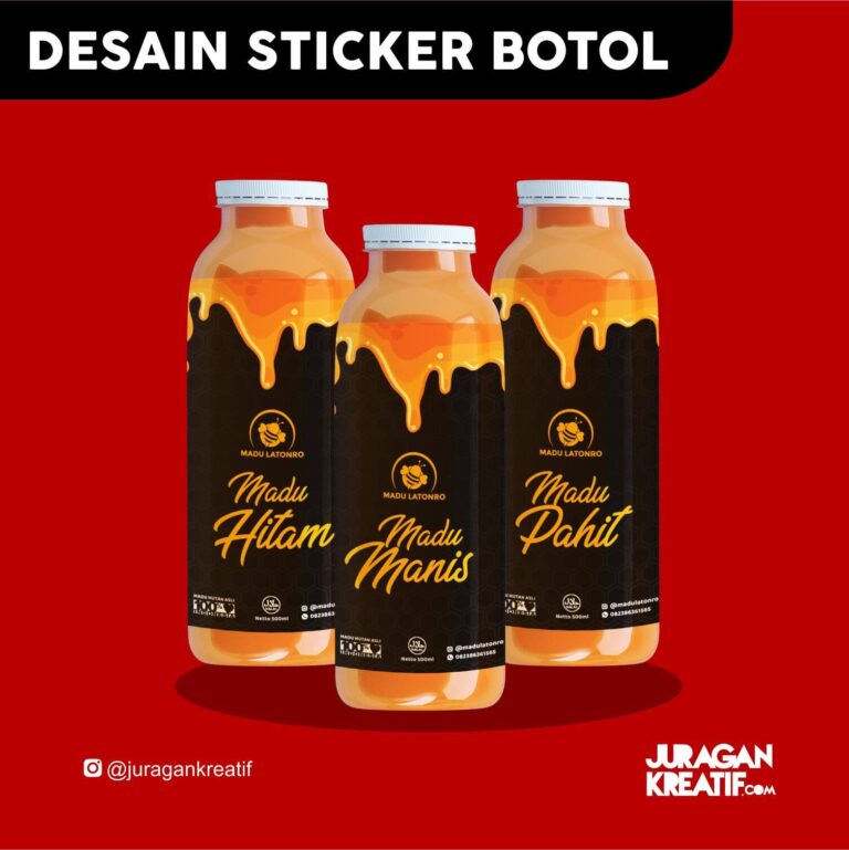 Portofolio Desain Packaging Sticker Botol Madu Latonro 5252 - JURAGAN ...